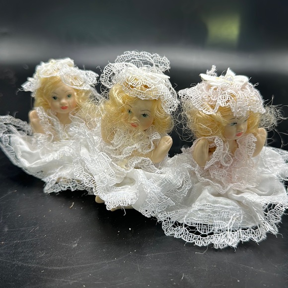 Holiday | Miniature Porcelain Dolls Set Of 3 9s | Poshmark